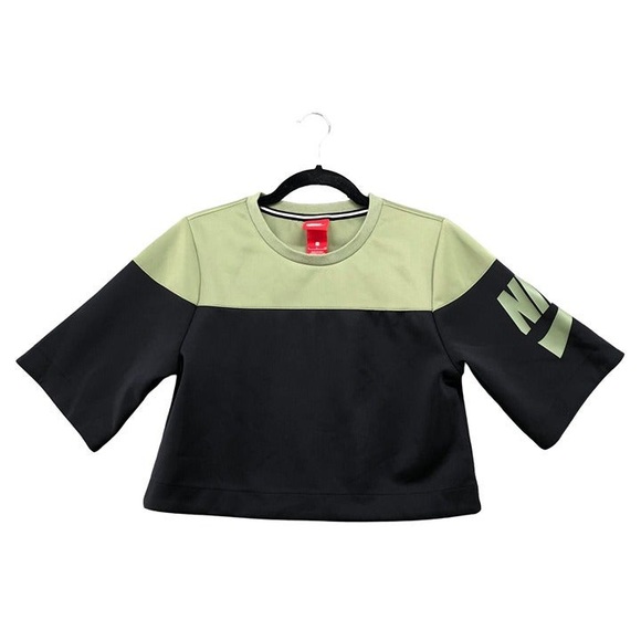 Nike | Tops | Nike Olive Green Black Colorblock Active Short Sleeve ...
